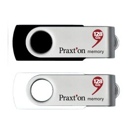 MEMORIA (#) USB 2.0 PRAXTON GIRATORIA 128GB | Novedades Marlu